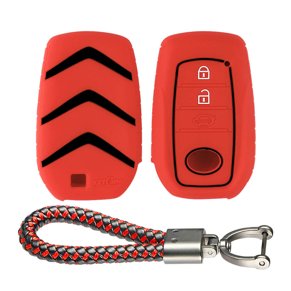 Keycare silicone key cover and keyring fit for : Toyota Innova Crysta,