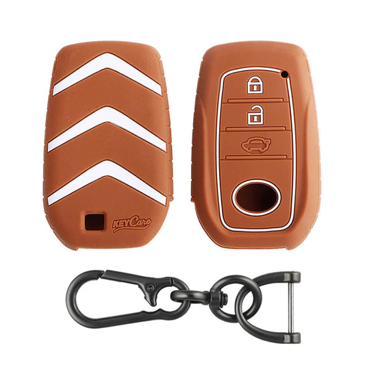 Keycare silicone key cover and keyring fit for : Toyota Innova Crysta,