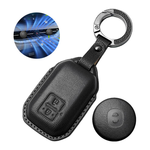Toyota Leather Key Cover & Perfume | Glanza, Hyryder, Rumion 2-Btn
