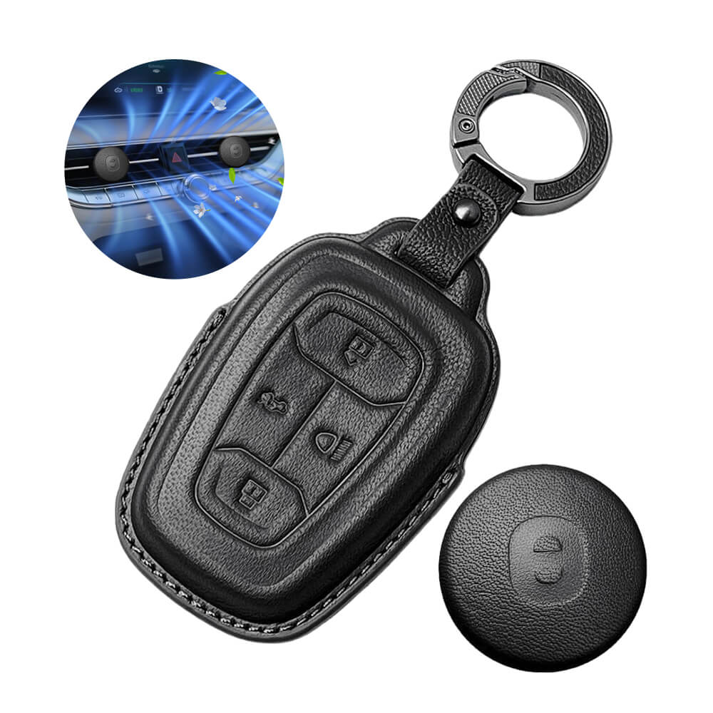 Tata Leather Key Cover & Perfume | Nexon Harrier Safari Altroz Punch