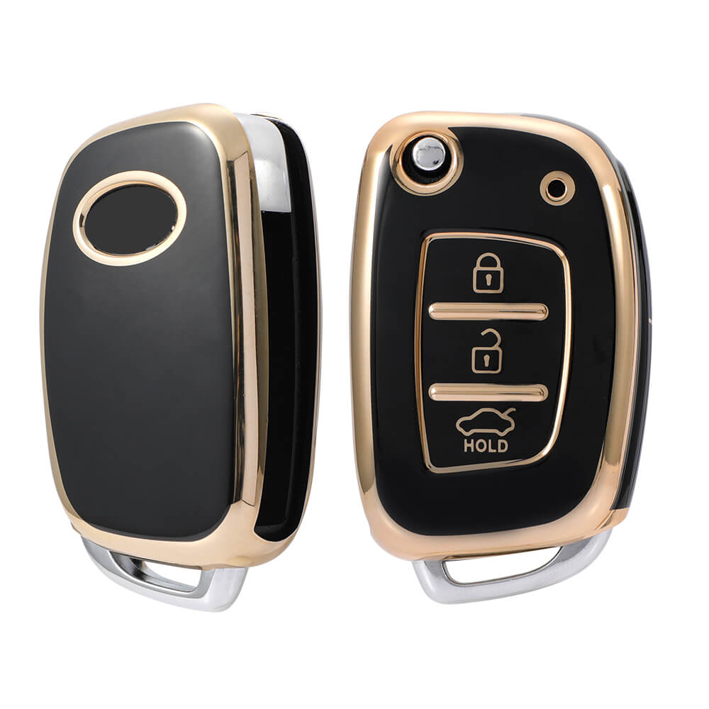 Keyzone Pack of 2 TPU Key Cover For Hyundai : Creta, I20 2020, I20 Eli