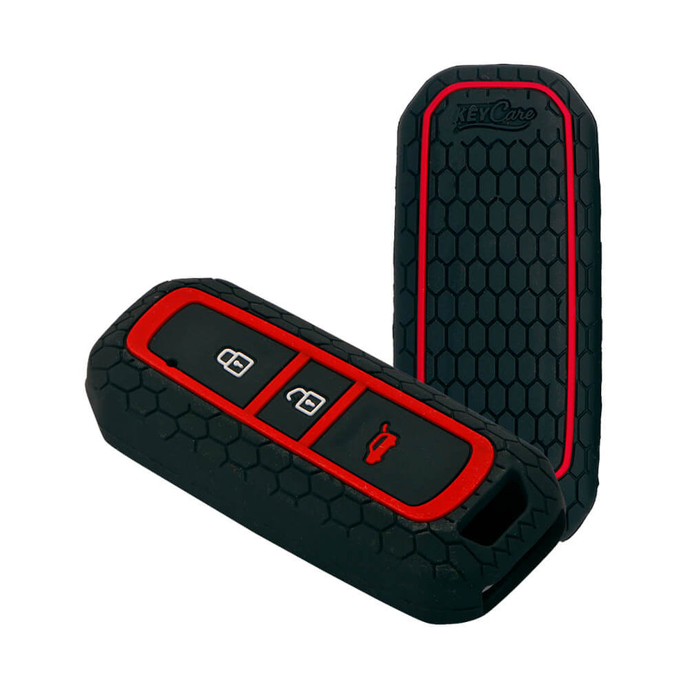 Keycare silicone key cover fit for : MG Hector 3 button smart key (KC-