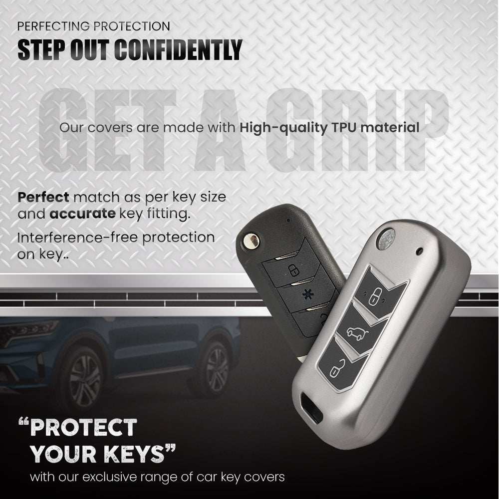 Keyzone® TPU Key Cover Compatible for: Thar, Bolero, Scorpio, XUV700,