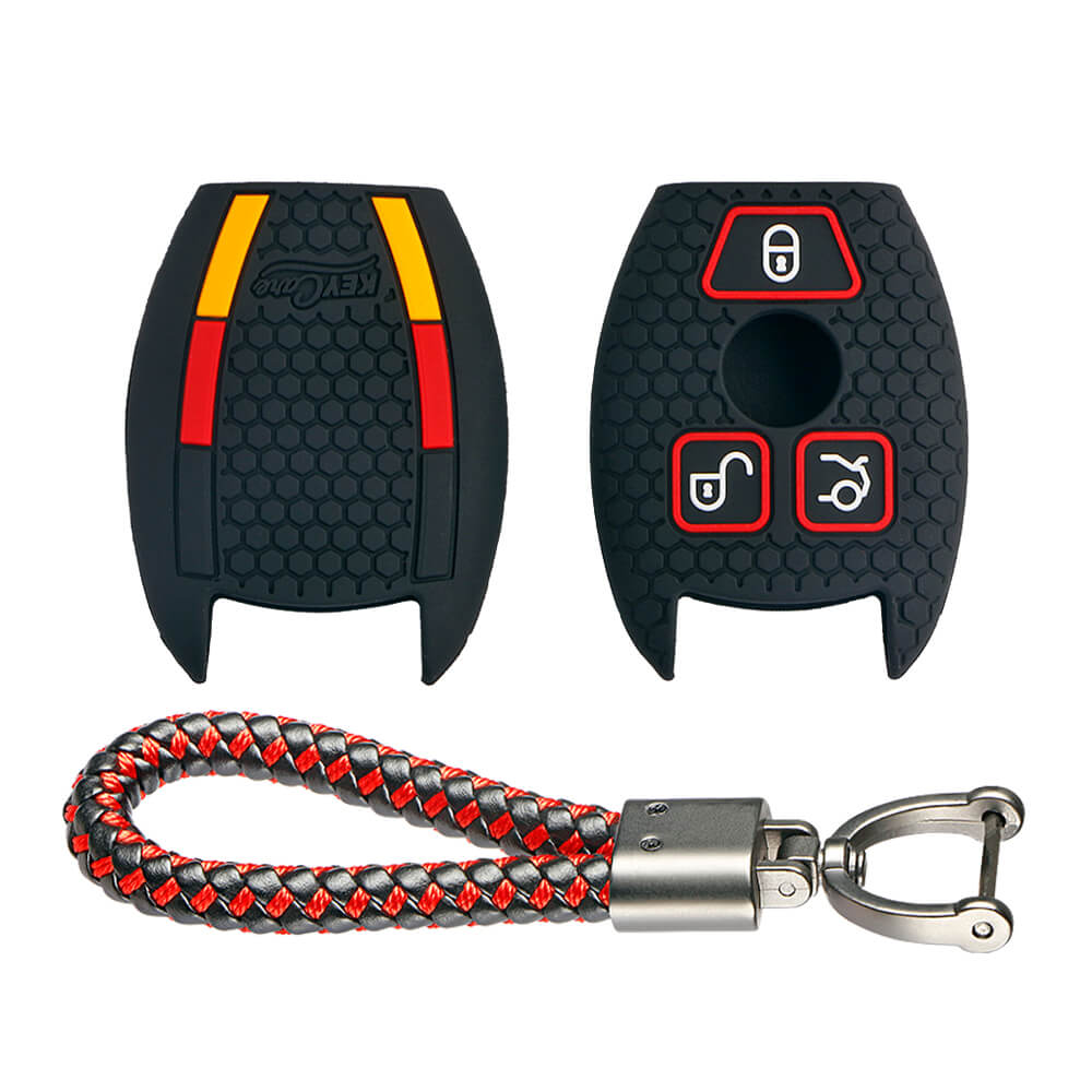 Keycare silicone key cover and keyring fit for : Mercedes Benz 3 butto