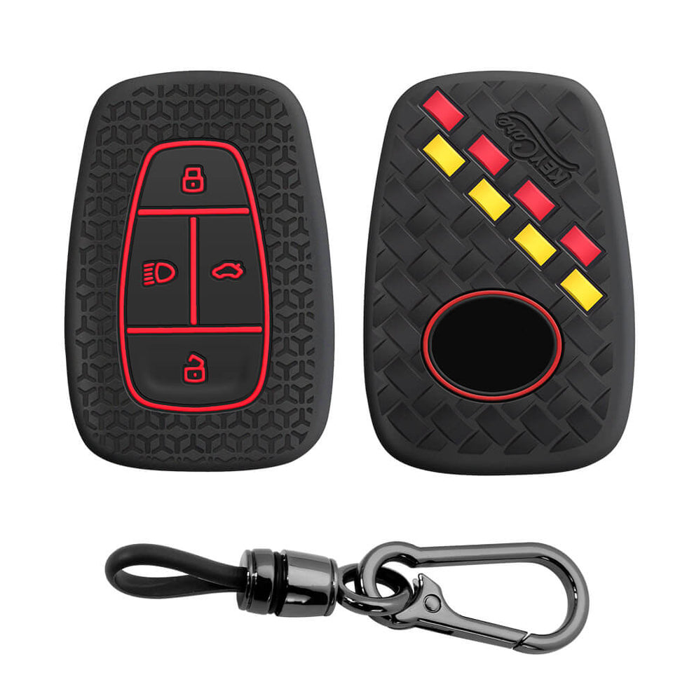 Keycare DE series silicone key cover & keychain for Nexon, Altroz, Har