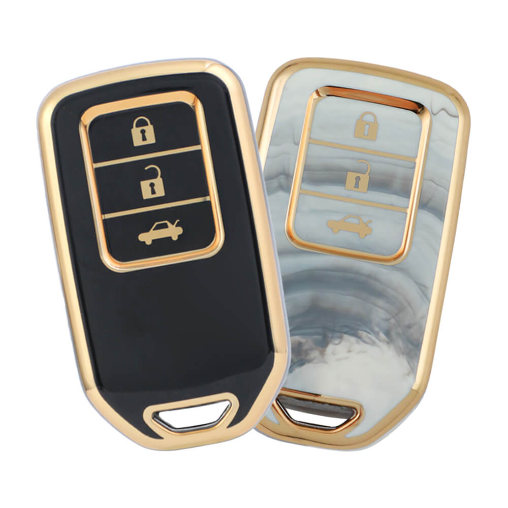 Keyzone Pack of 2 TPU Key Cover For City, Accord, Amaze, CR-V, WR-V 3