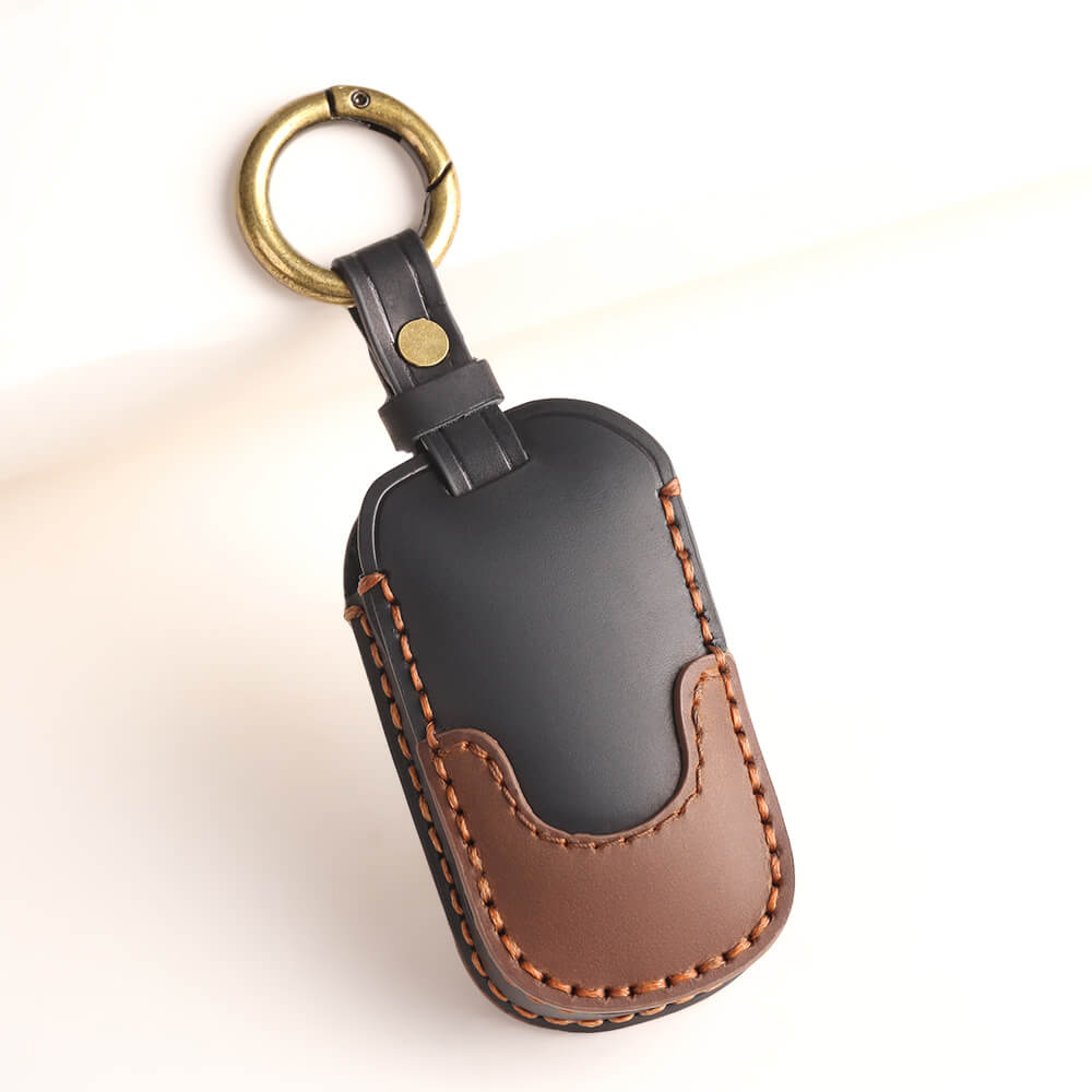 Keyzone dual leather key cover for Thar, Scorpio, Bolero, XUV700, XUV4