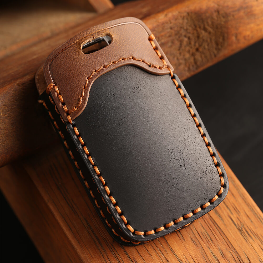 Keyzone dual leather key cover for Range Rover: Sport, Evoque, Velar,