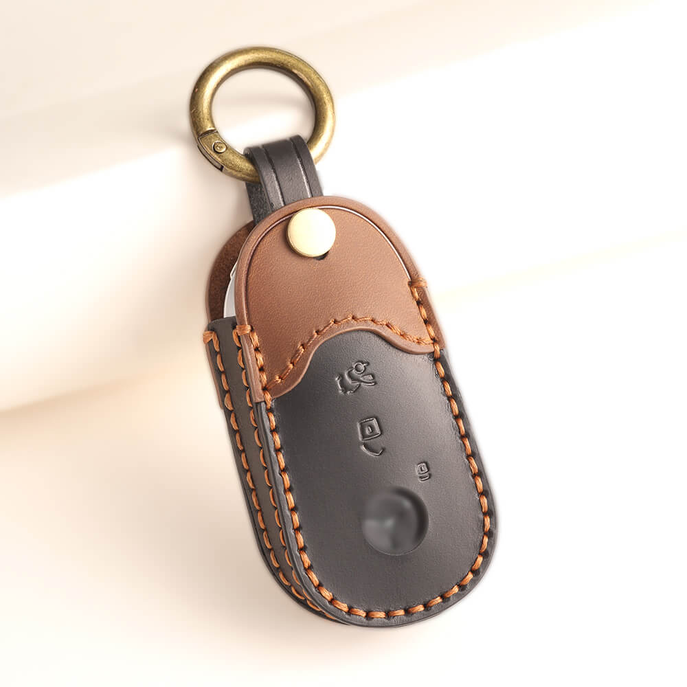 Keyzone dual leather key cover for Mercedes Benz S-Class G-Class E-Cla