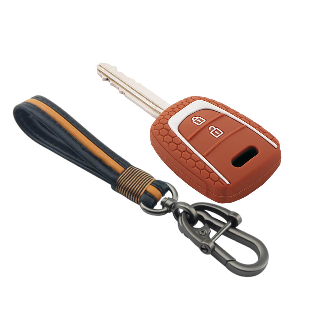 Keycare silicone key cover and keyring fit for : Santro, Eon, I10 Gran