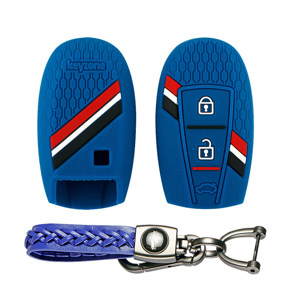 Keyzone striped key cover and keychain fit for : Urban Cruiser smart k