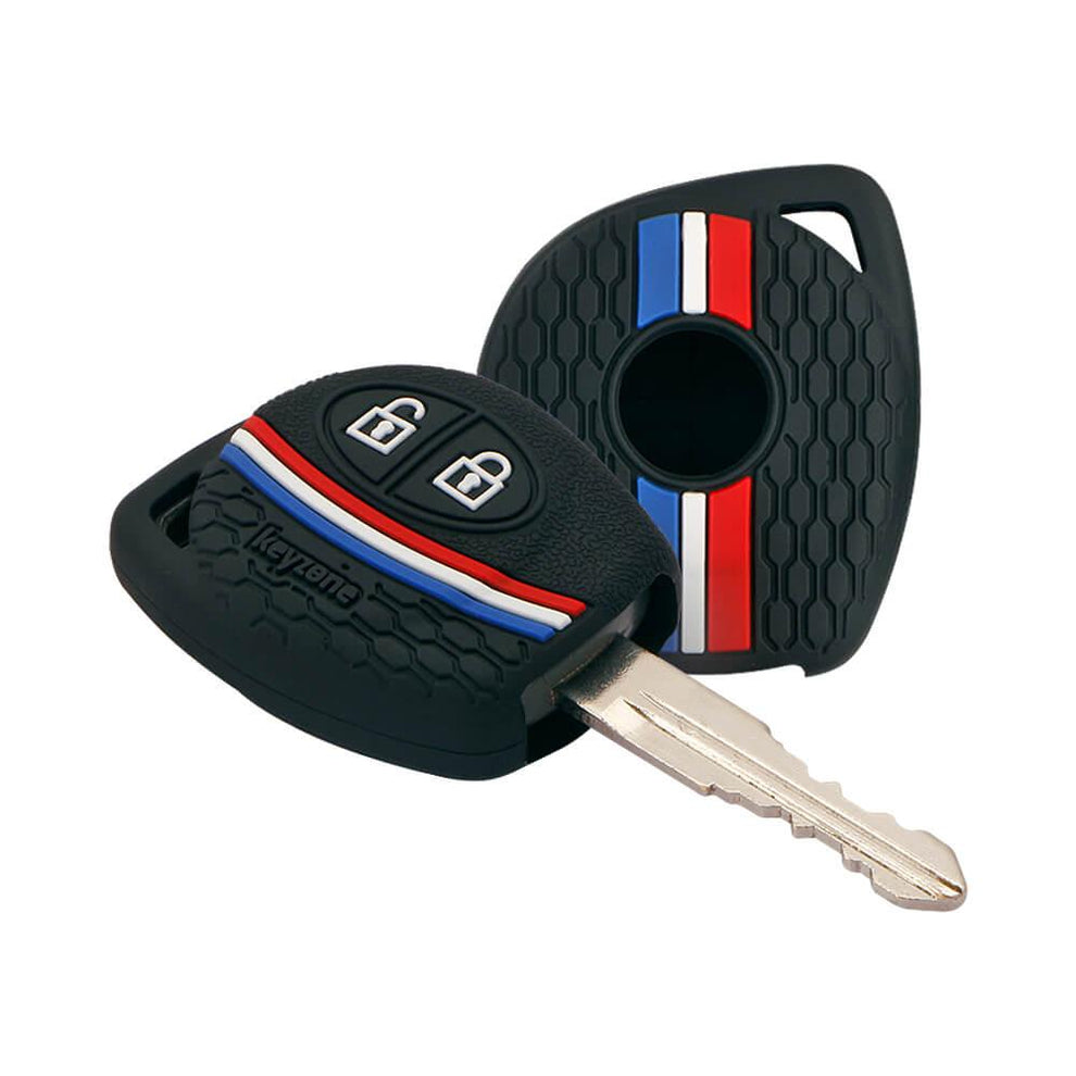 Keyzone striped key cover for Fronx Jimny, Swift, Dzire, XL6, Ignis, G