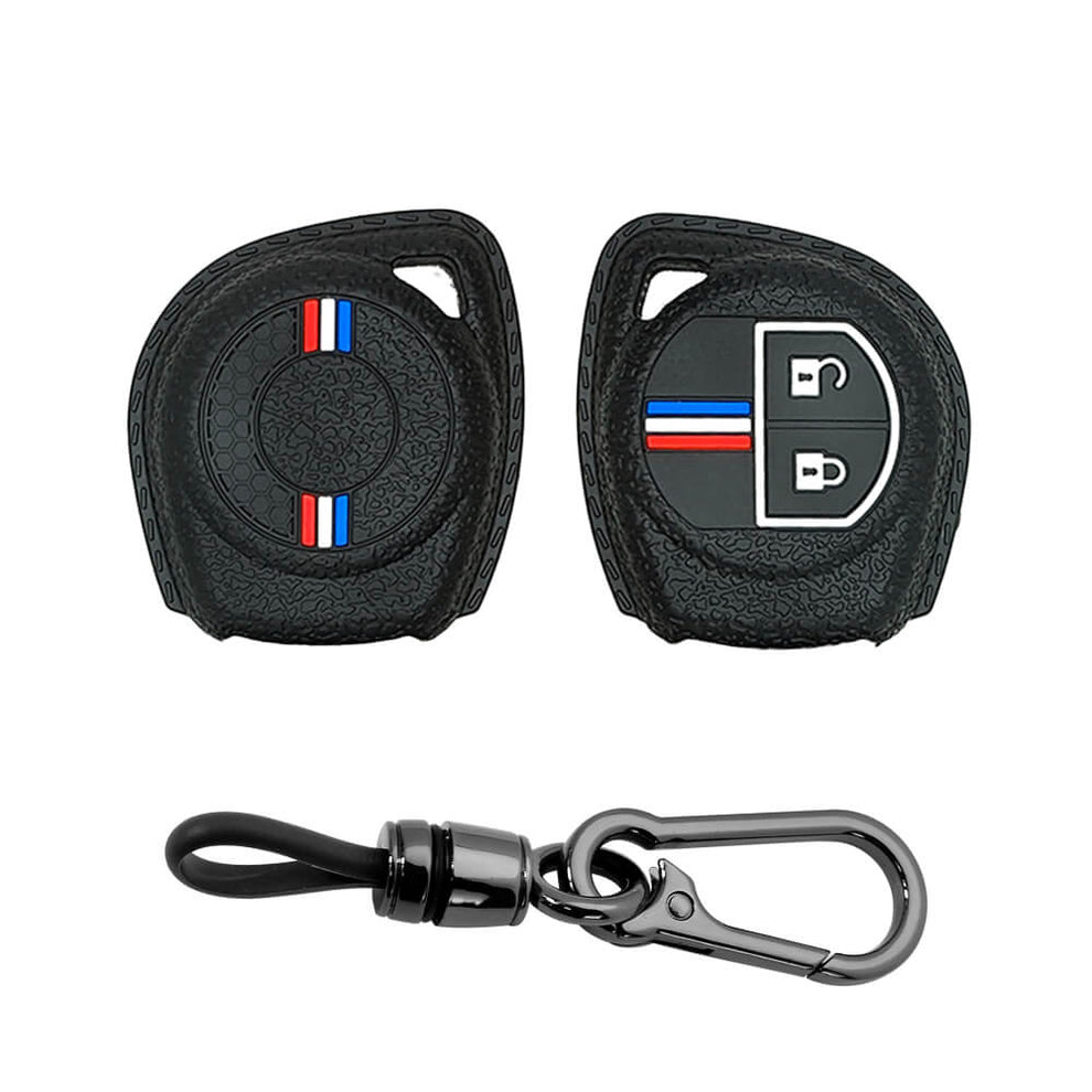 Keyzone silicone key cover and keychain for Fronx, Jimny, Swift, Dzire