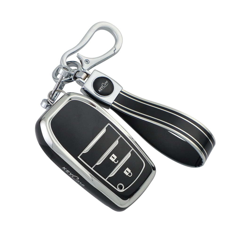 Keycare TPU key cover & keychain for Innova Crysta, Innova HyCross, Hi