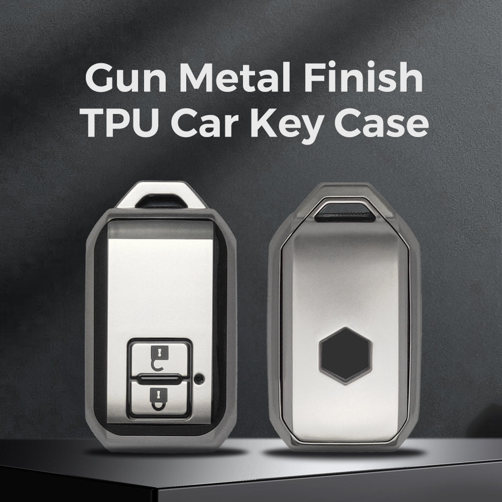 Keyzone® TPU Key Cover & metal alloy key holder for Jimny, Fronx, Bale