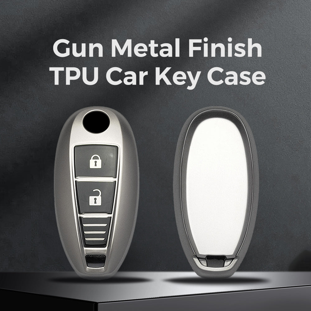 Keyzone® TPU Key Cover & metal alloy key holder for: Ciaz, Ignis, Bale