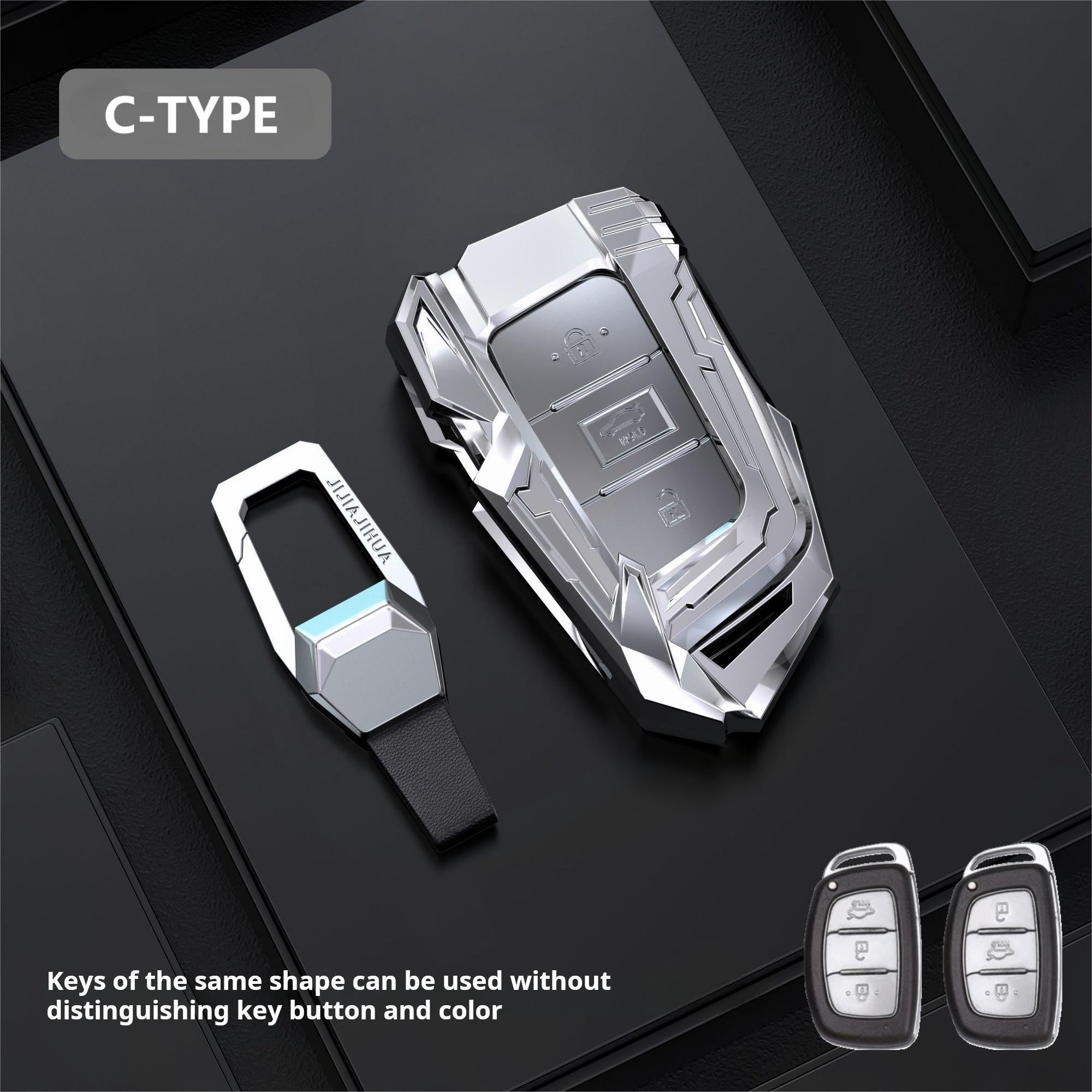 Keyzone TRF series key cover for i20, Creta, Venue, Tucson, Alcazar, V