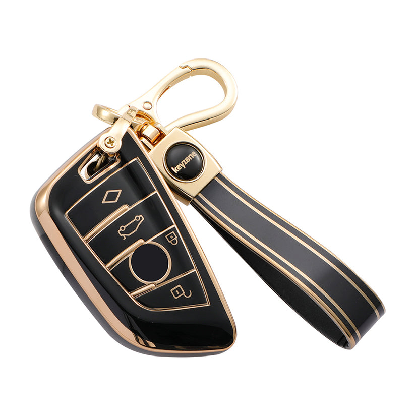 Keyzone TPU Key Cover and Keychain For BMW : X1, X3, X6, X5, 5 Series,